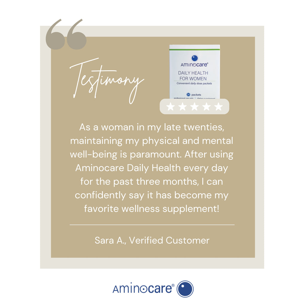 Customer Approved Testimonial for Daily Health for Women – Aminocare ...