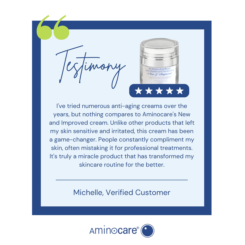 TESTIMONIAL: ANTI-AGING - NEW AND IMPROVED CREAM – Aminocare® Products