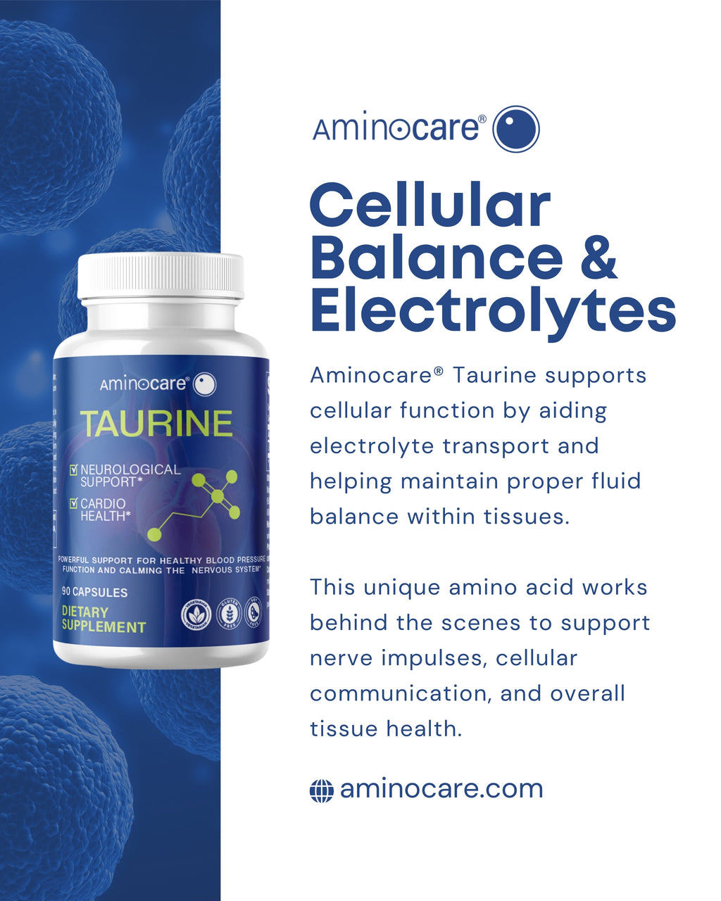 Aminocare® Taurine for Cellular Balance Support – Aminocare® Products